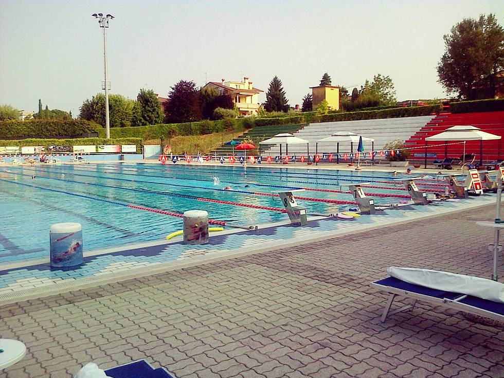Sport venue Stadio Francesco Ghizzi with olympic pool for the team ...