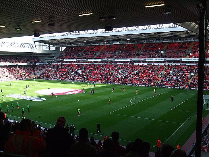 Sport venue Anfield Football Stadium for the team training camps