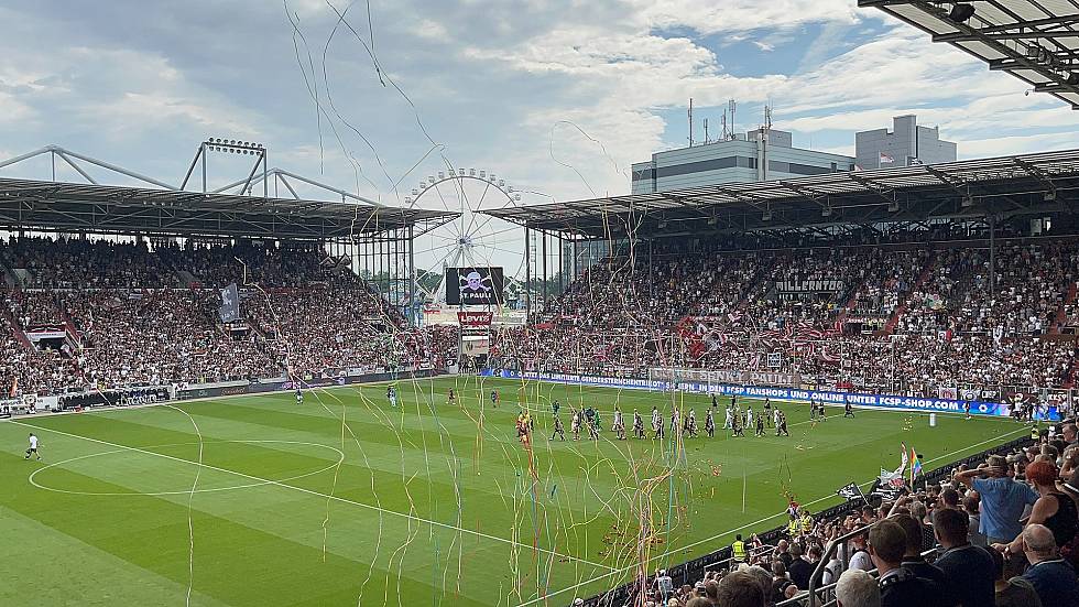 Sport venue Millerntor Stadium for the team training camps