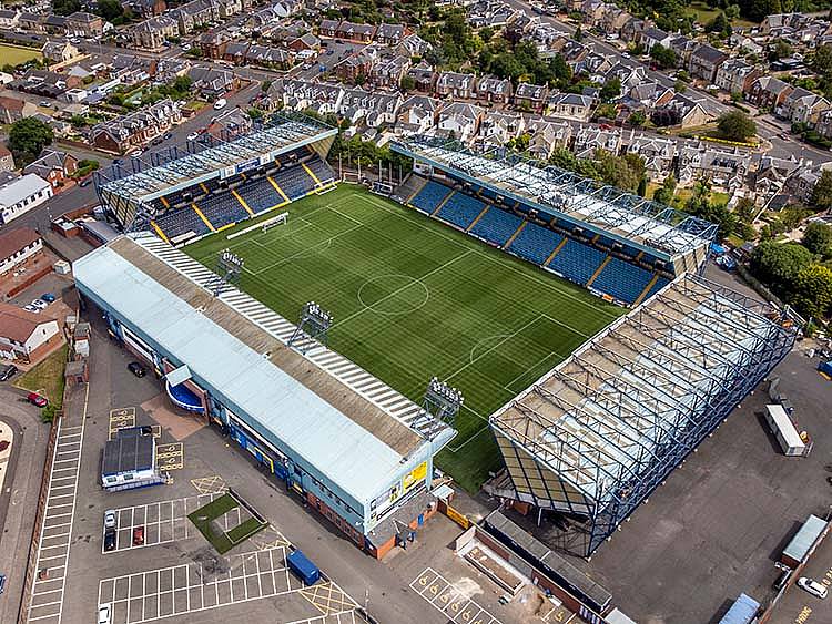 Sport venue Rugby Park Stadium for the team training camps
