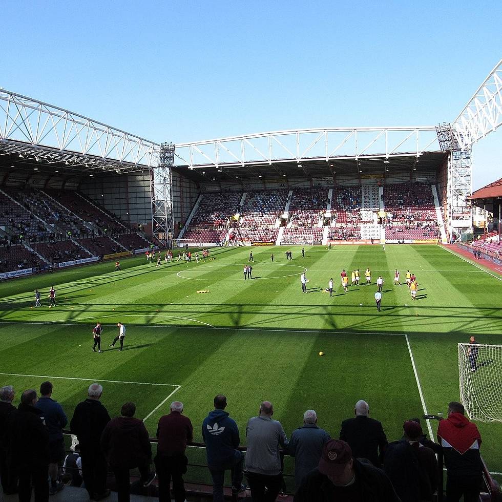 Sport venue Tynecastle Park Stadium for the team training camps