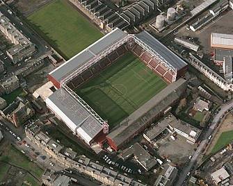 Sport venue Tynecastle Park Stadium for the team training camps