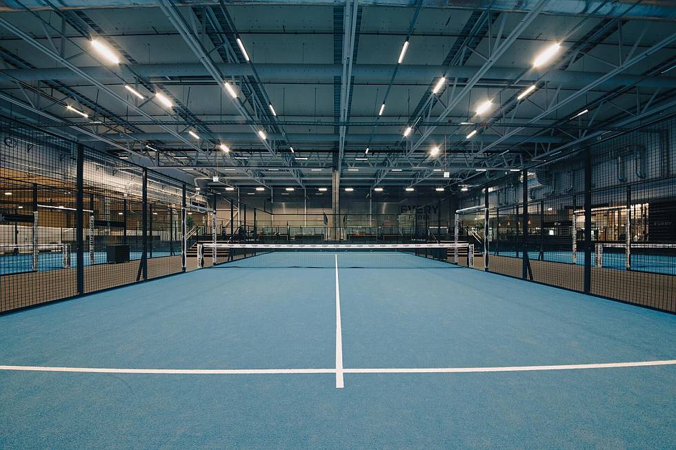 Sportstätte Every Padel Aby Arena für die Mannschaftstrainingslager