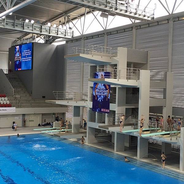 Sport venue The OCBC Aquatic Centre for the team training camps