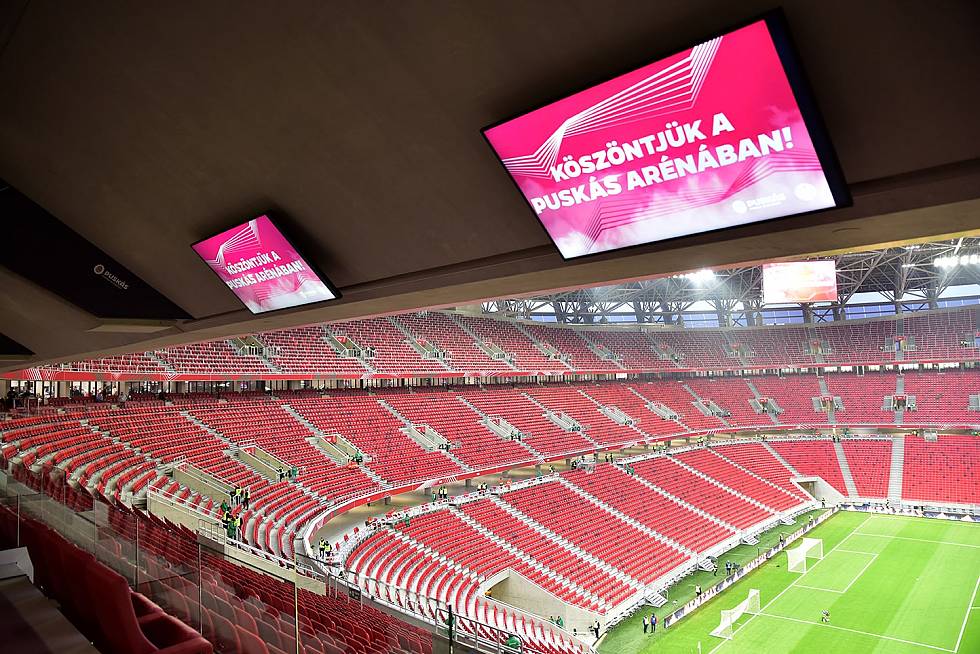 Sport venue Puskas Arena for the team training camps
