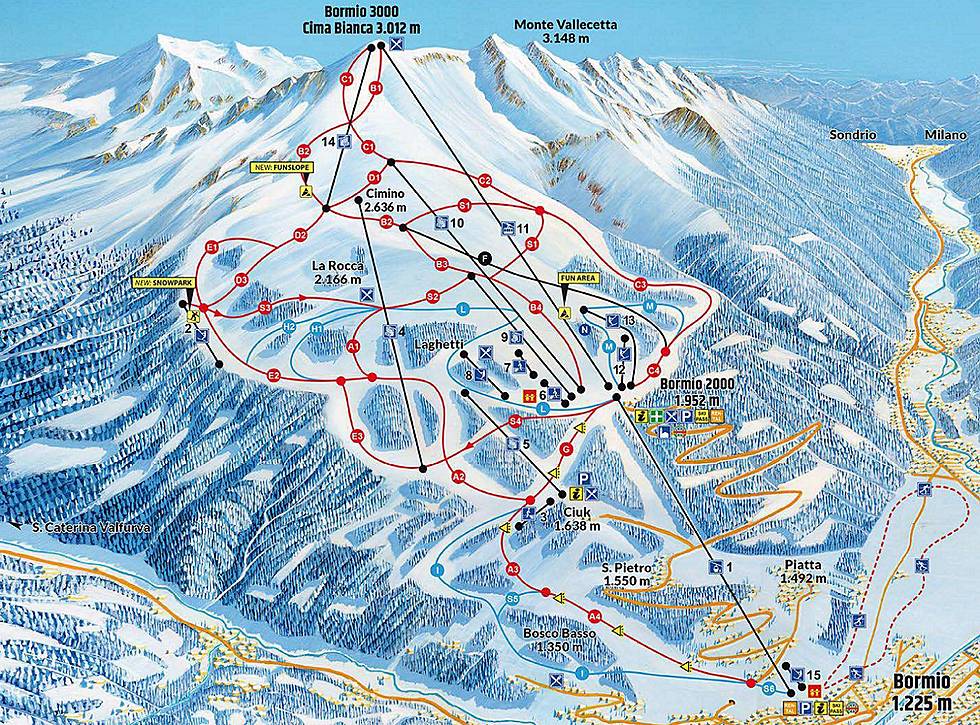 Sportstätte Bormio Ski für die Mannschaftstrainingslager