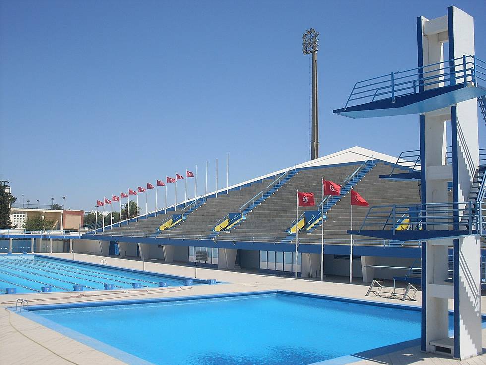 Sport venue El Menzah Olympic Swimming Pool for the team training camps