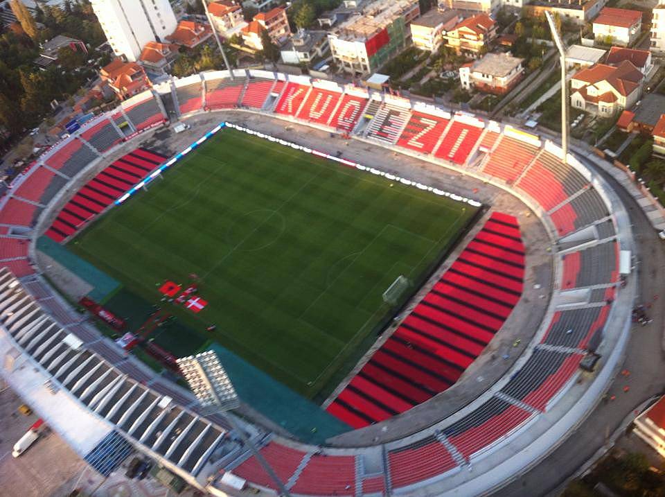 Sportstätte Elbasan Arena für die Mannschaftstrainingslager