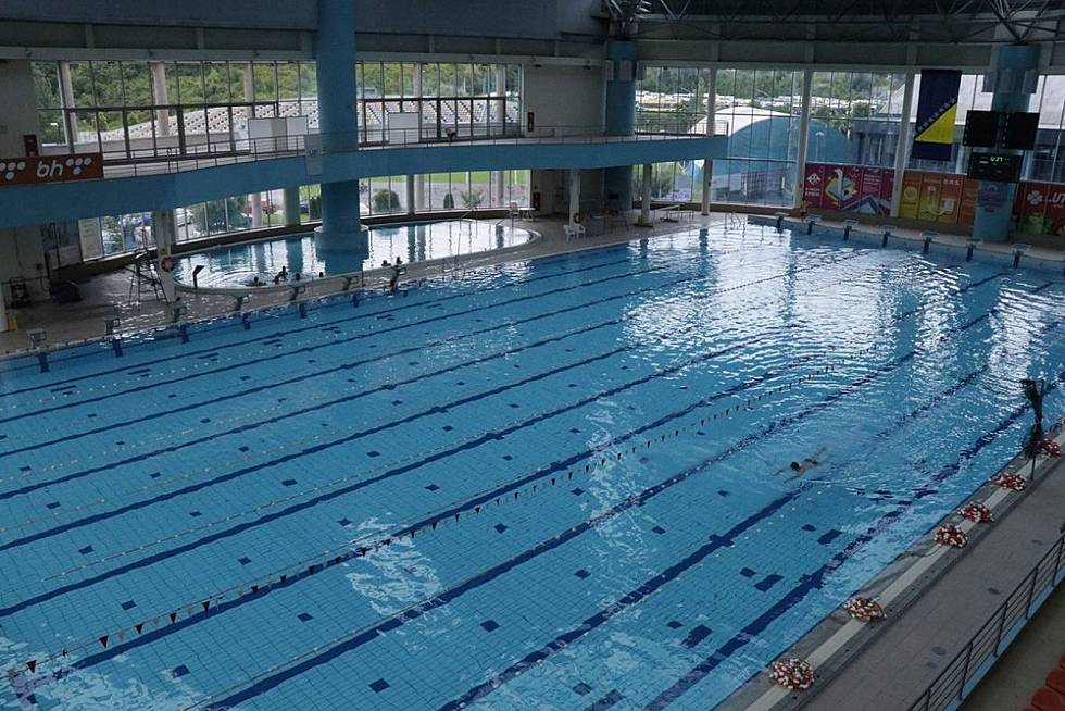 Sport venue Otoka Stadium and Olympic swimming pool for the team ...