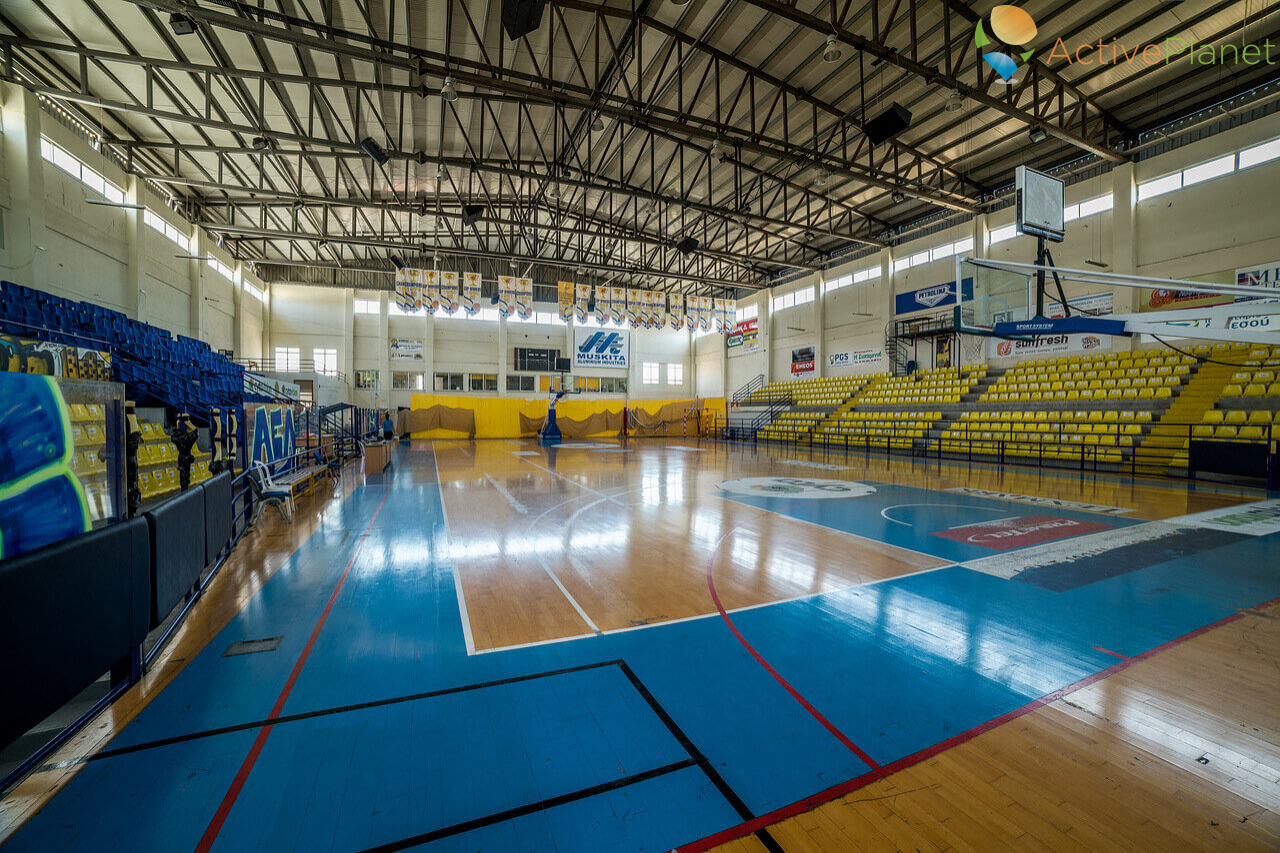 Sport venue Nicos Solomonides Arena (AEL Stadium) for the team training ...