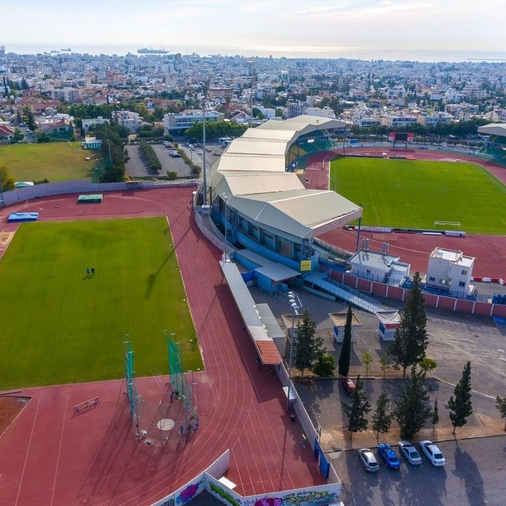Sport venue Tsirio Stadium for the team training camps